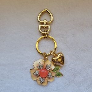 Juicy Couture | Accessories | Y2k Juicy Couture Enamel Bedazzled Flower ...